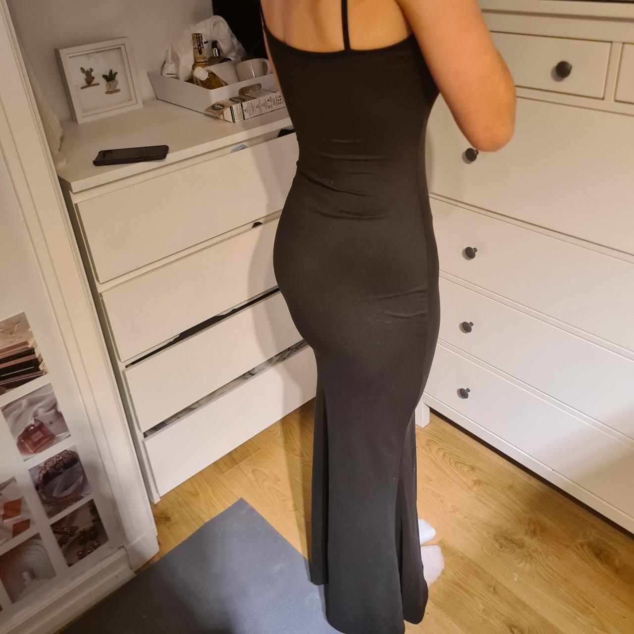 Black maxi skims style bodycon dress size Brand... - Depop
