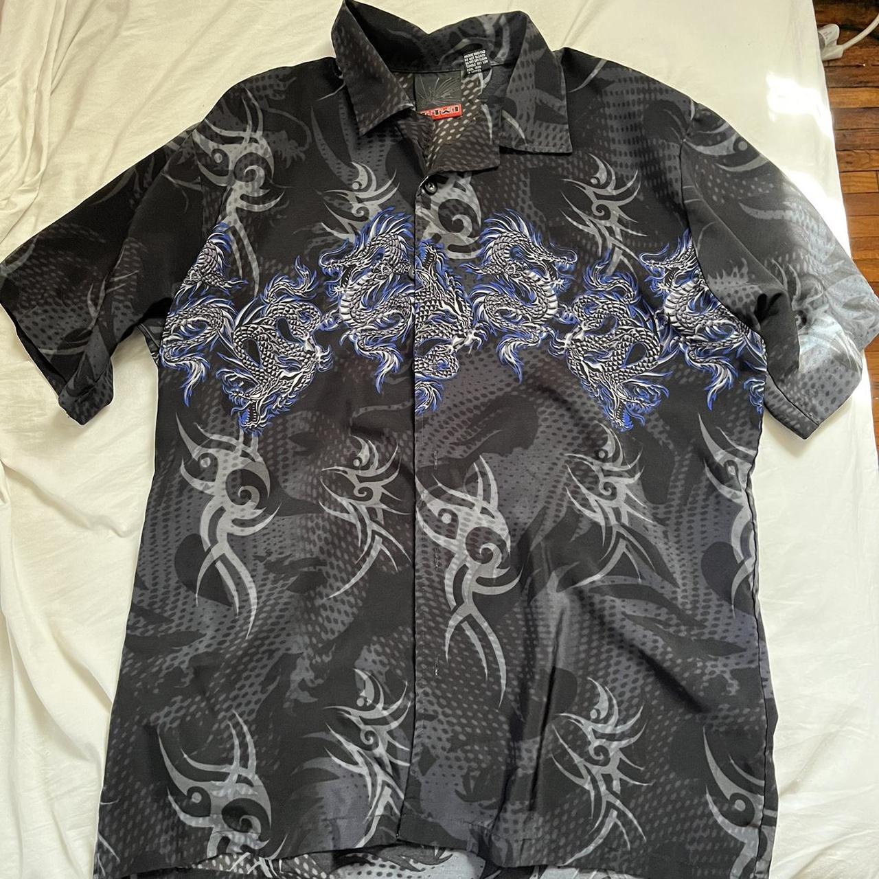 Y2k C-Two Button Up Shirt Size Medium Good... - Depop
