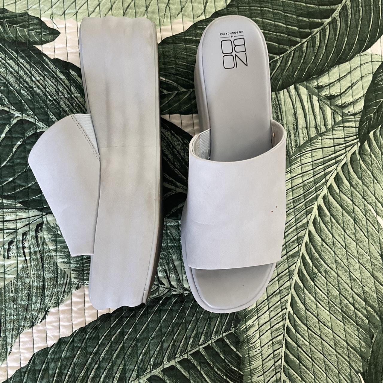 Baby blue, No Boundaries platform sandals. Worn a... - Depop