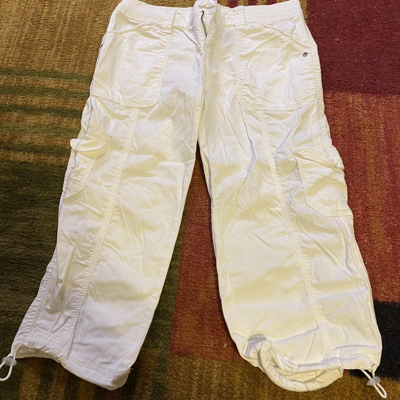 Style co white cargo capris size xs | Depop