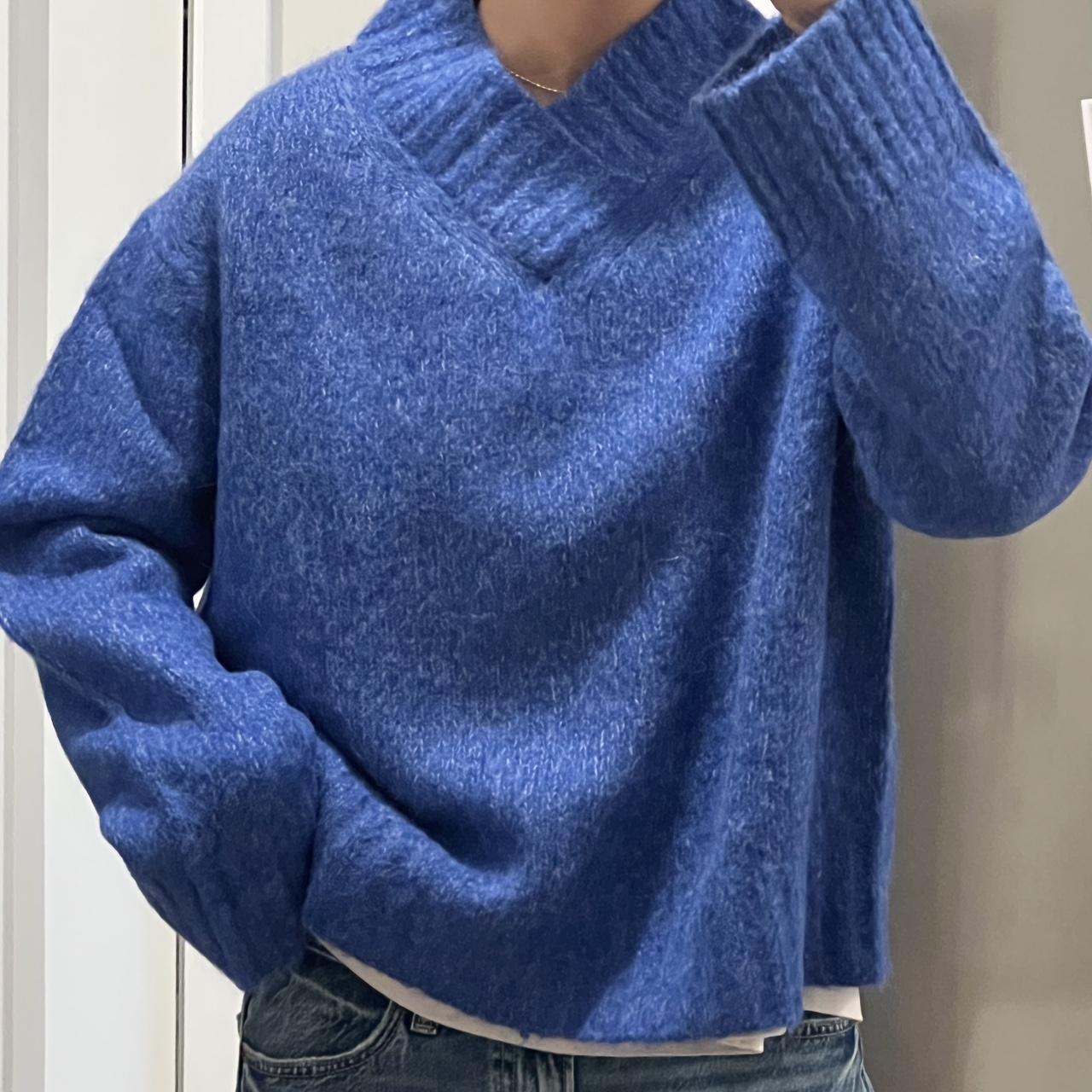 Cos bright blue alpaca sweater . Size m Super cute,... - Depop