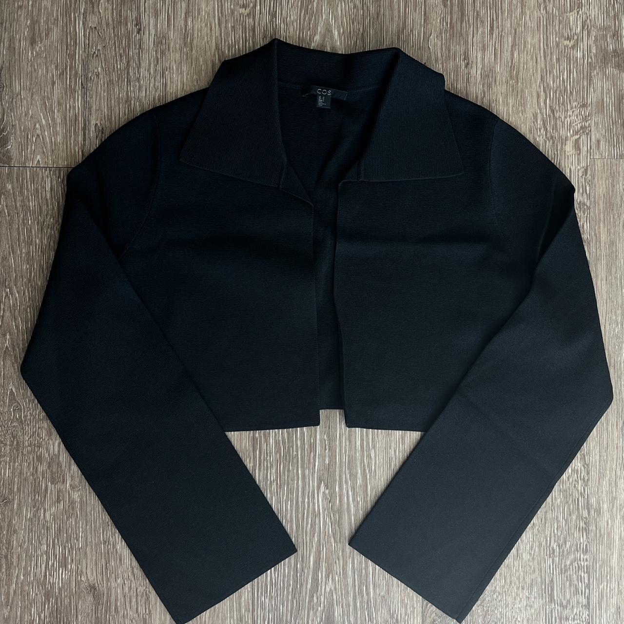 Cos black crop cardigan Size M NWOT - Depop