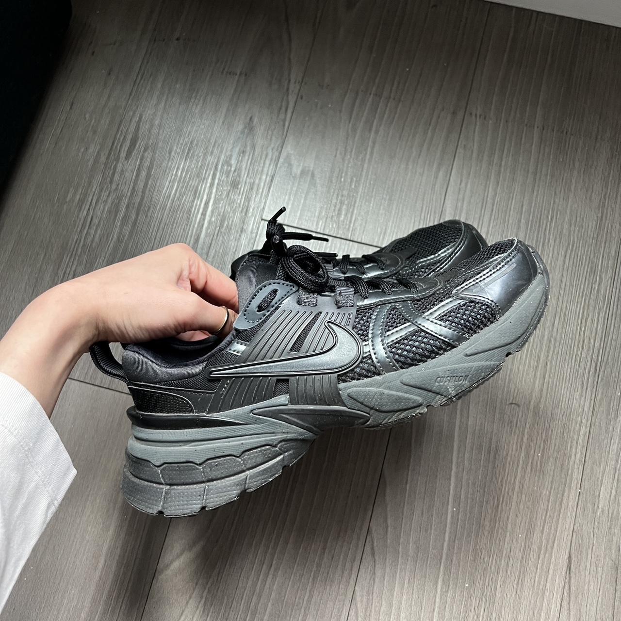 Nike v2k black run sneakers US Women’s 7 Worn few... | Depop