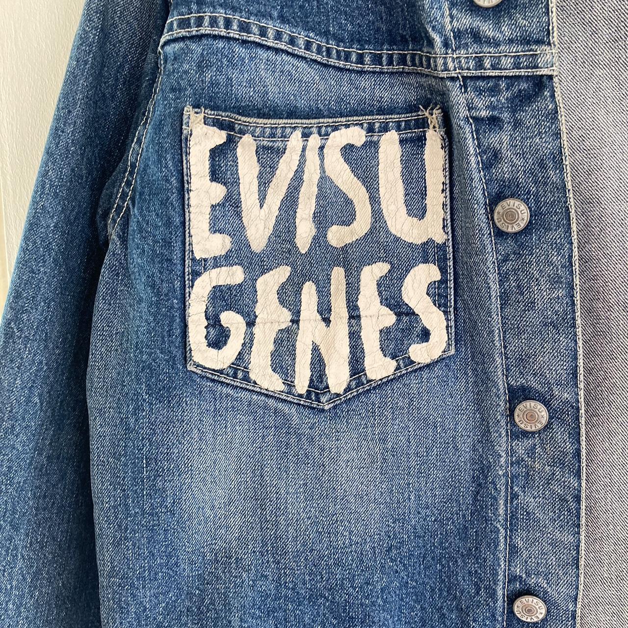 Evisu genes vintage early 90’s denim jacket worn but... - Depop