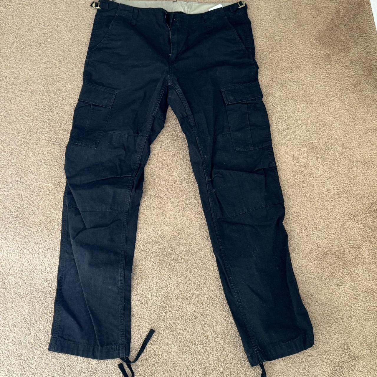 Carhartt WIP AVIATION PANTS BLACK - Depop