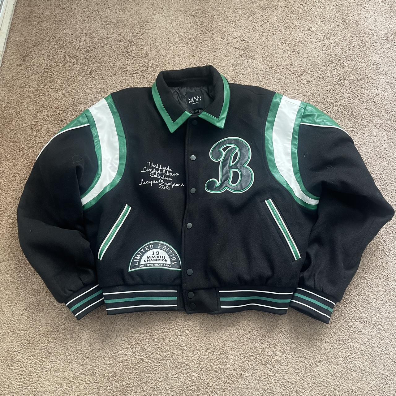 Cropped Boxy Varsity - Depop