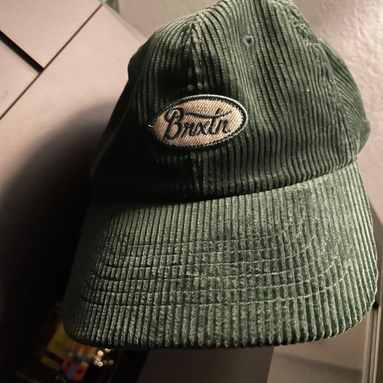 Green Corduroy Brixton Cap - Depop