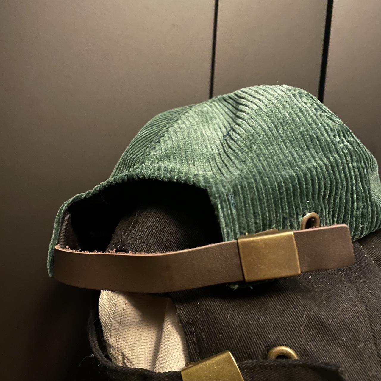 Green Corduroy Brixton Cap - Depop