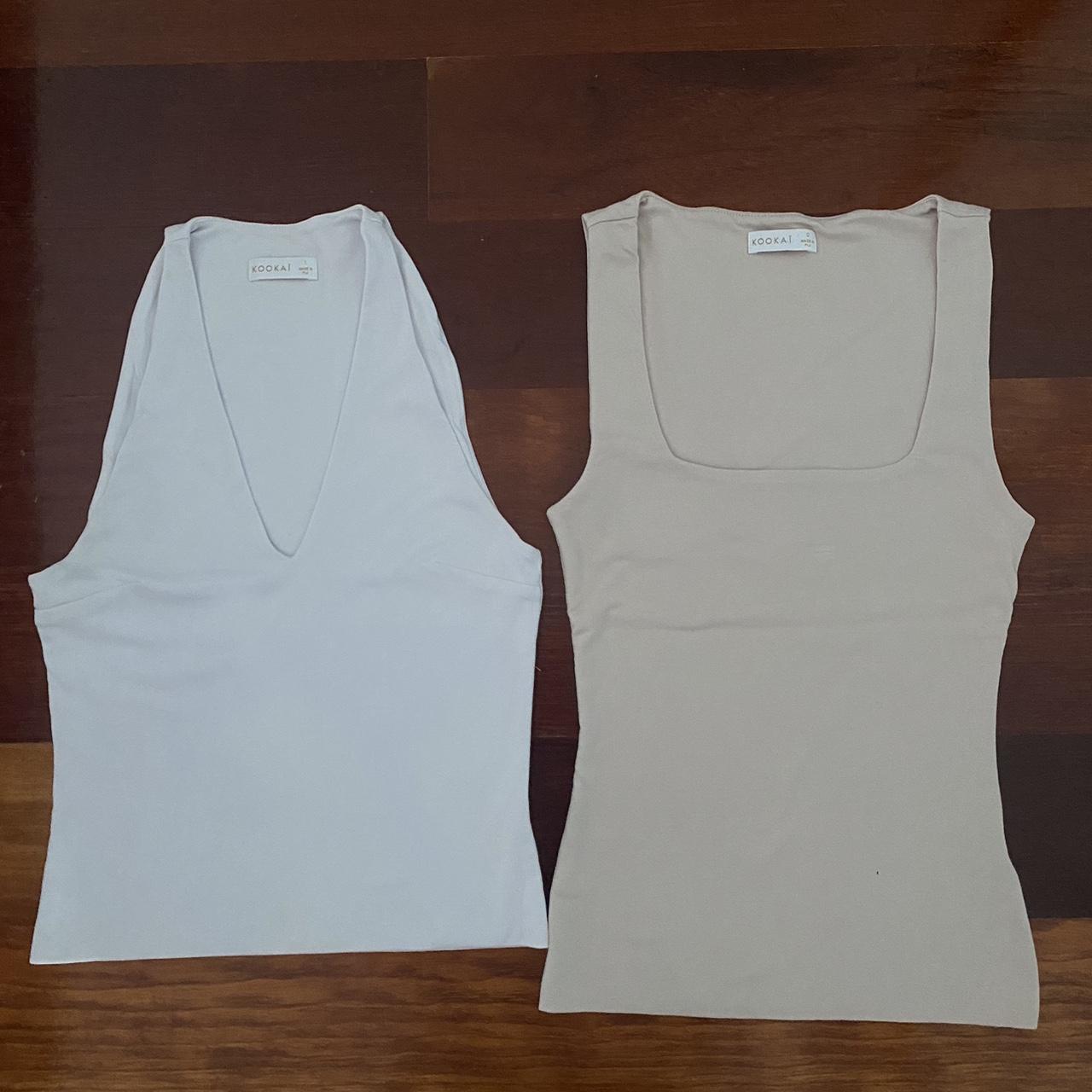 Set of 2 Kookai tops - White top (size 1 or 36) -... - Depop