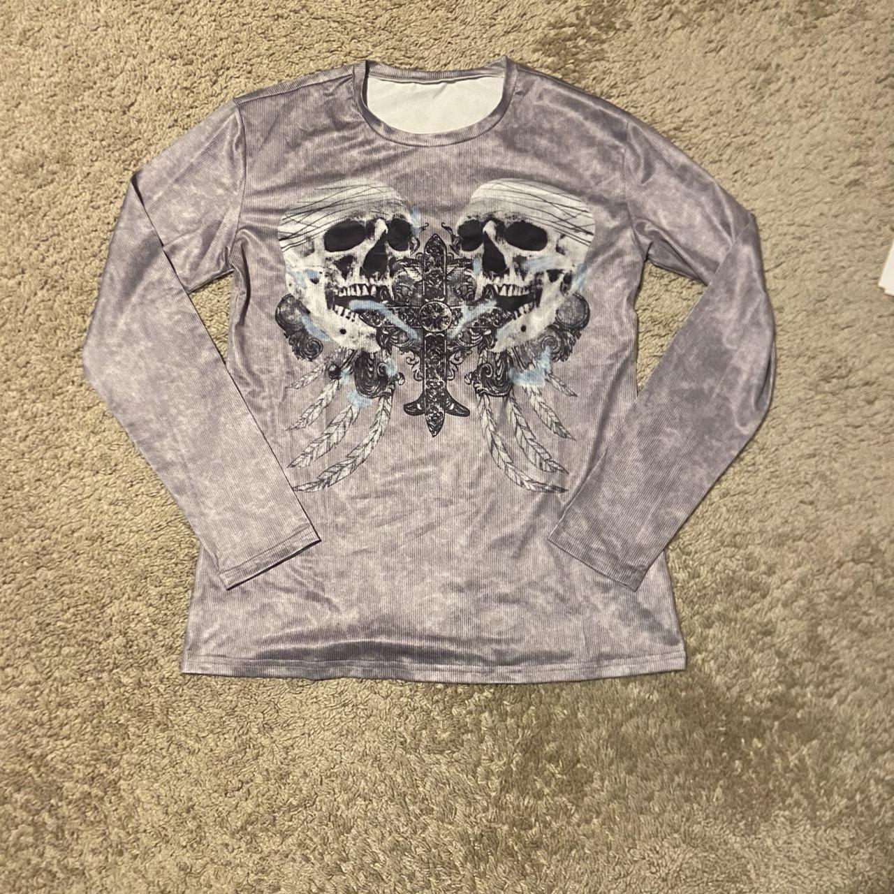 CRAZY GRUNGE EMO GRAPHIC LONGSLEEVE. This thing can... - Depop