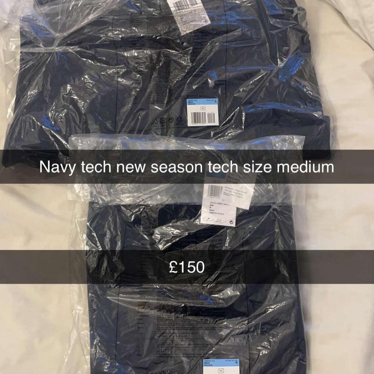 Navy blue new season tech fleece, new with tags - Depop