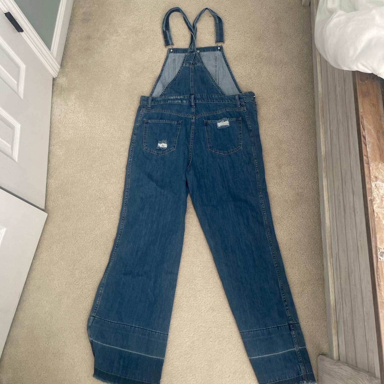 Blue jean overalls, size large! Super cute , just... - Depop