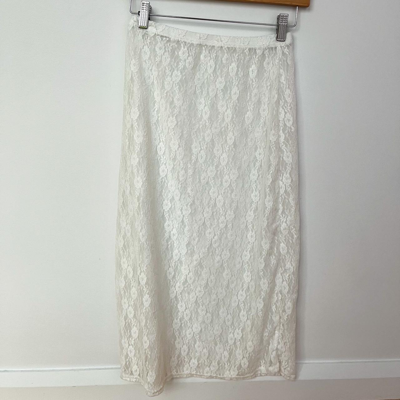 White Lace Maxi Skirt Unbranded But Very Similar To Depop