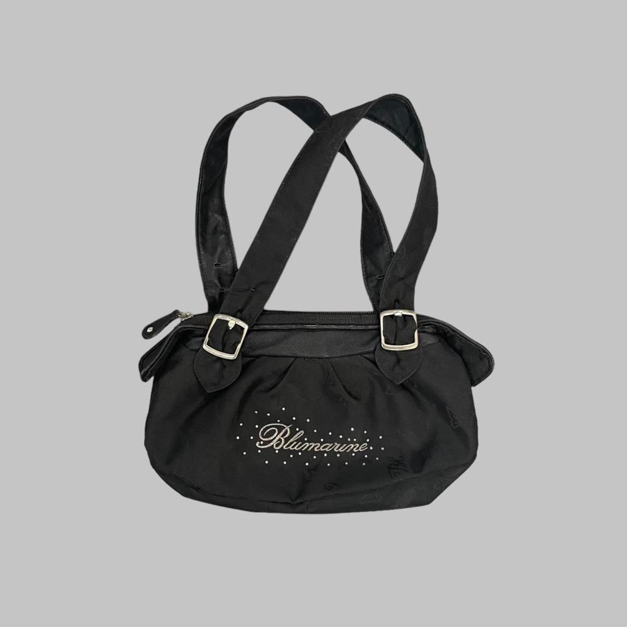 Blumarine bag in leather and silky fabric with... - Depop