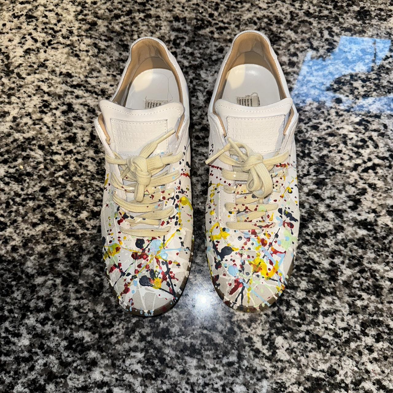 Maison Margiela Paint Splatter Gats Size 40.5- fits... - Depop
