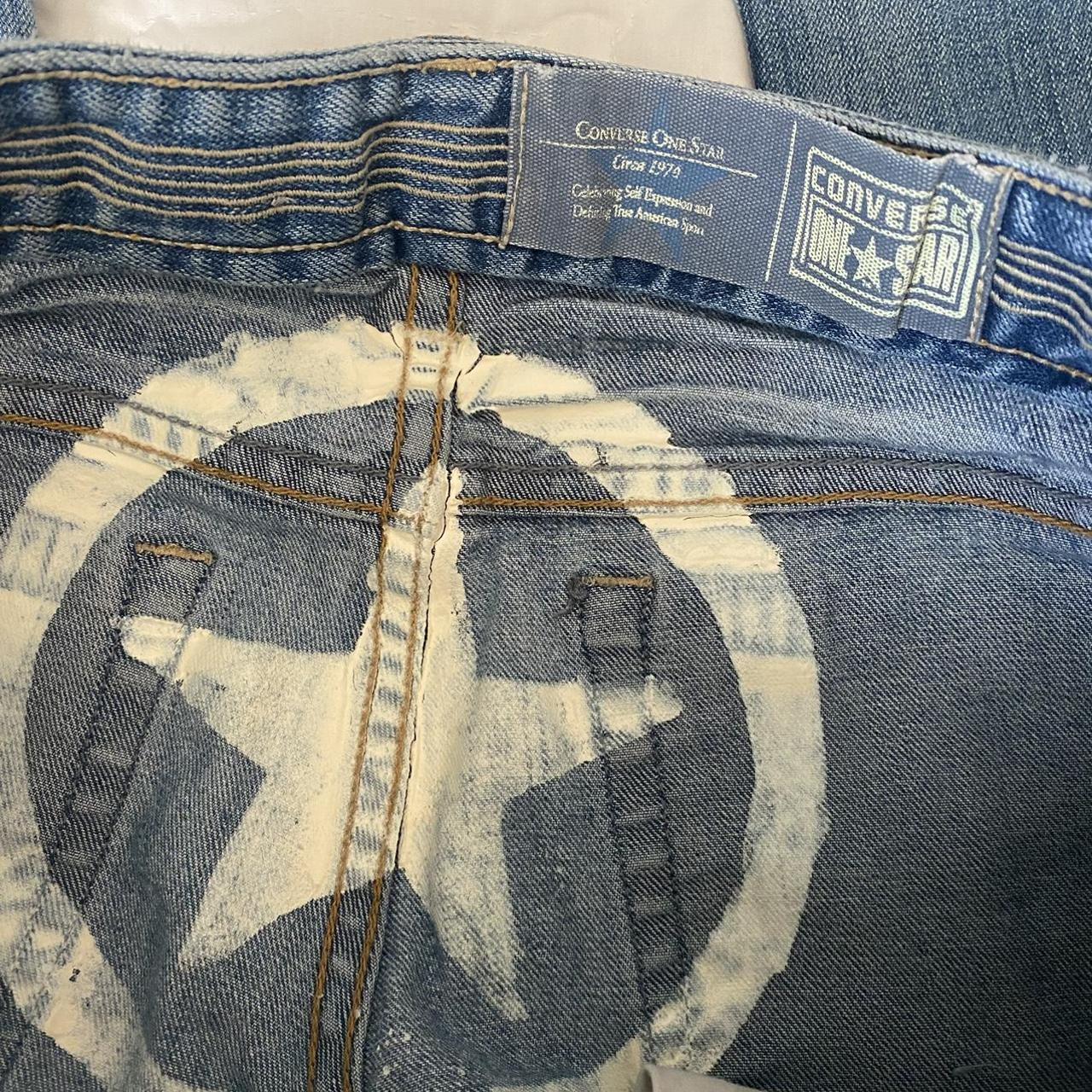 Converse Women's Blue Jeans | Depop