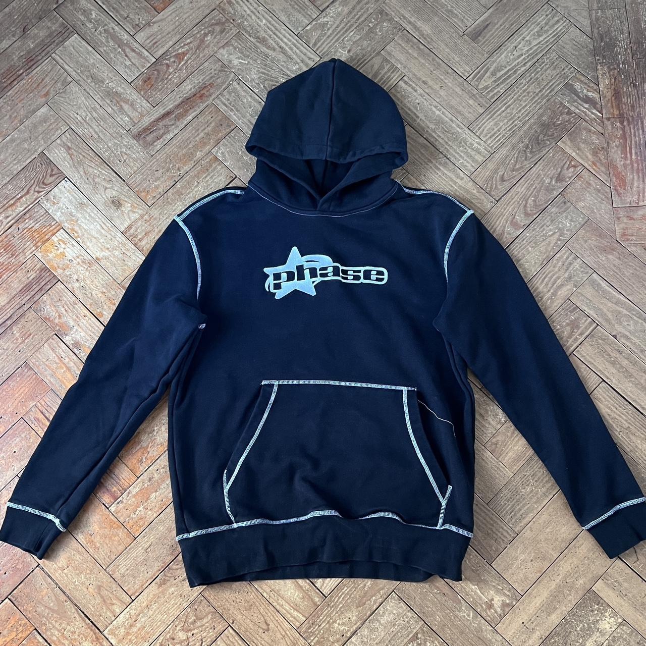 Phase London black heavy weight hoodie Black with... - Depop