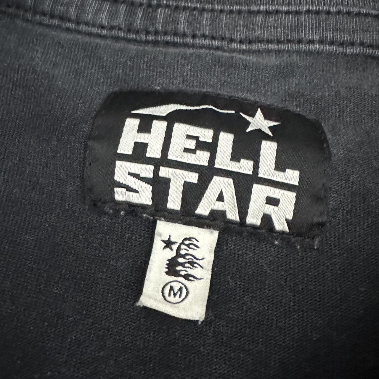 Insane Hellstar type T-shirt / Fire fade and vintage... - Depop