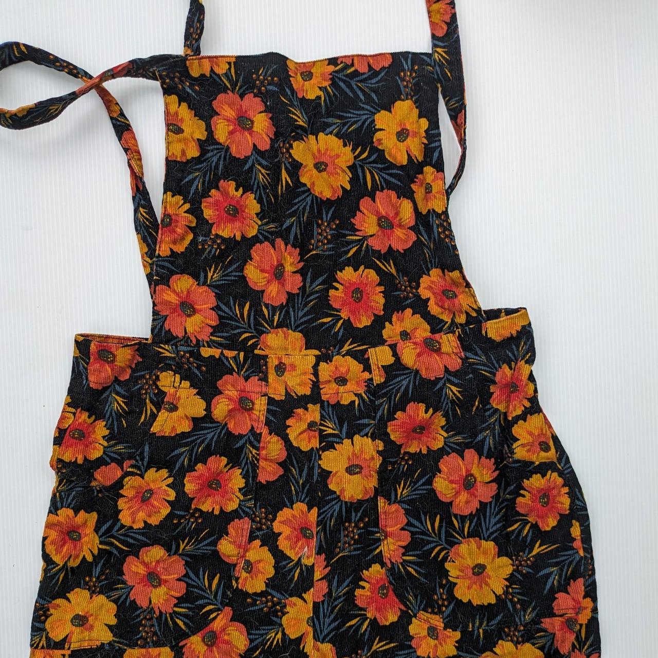 Dangerfield Long Floral Corduroy Overalls Size 10 Depop