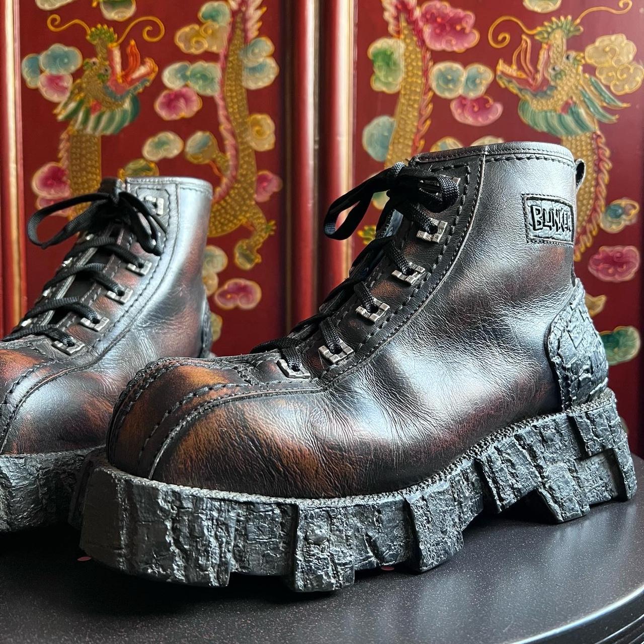 Retro 90s 00s „Bunker“ Boots Tagged size 43 on... - Depop