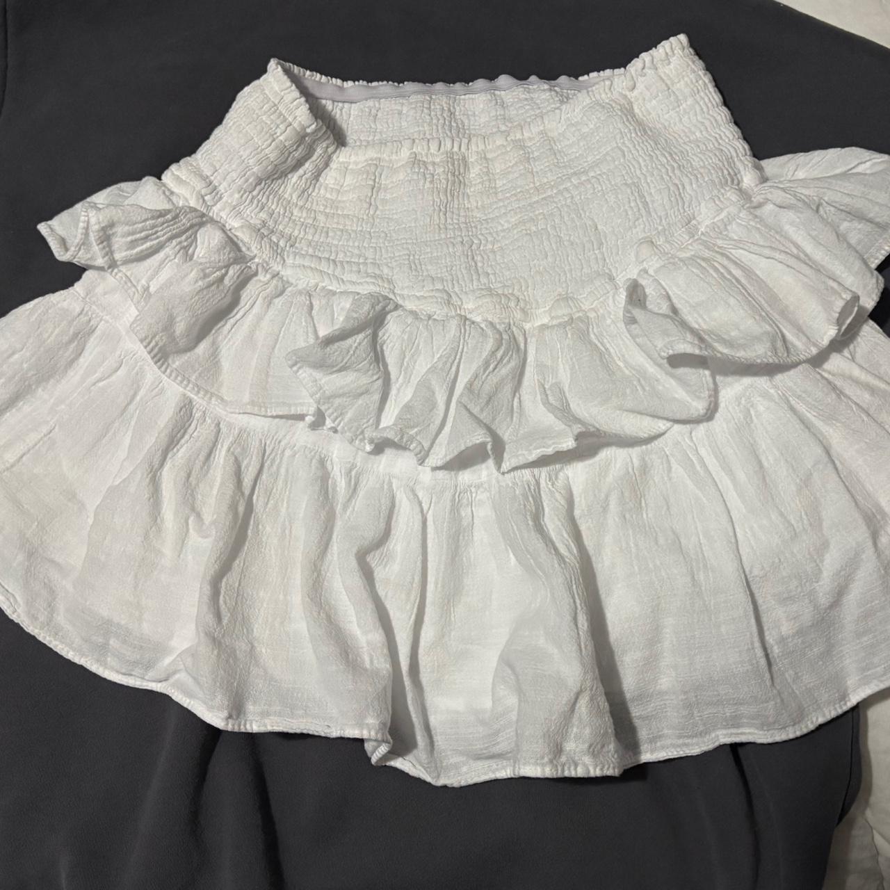White ruffle skirt #beach -never worn - Depop
