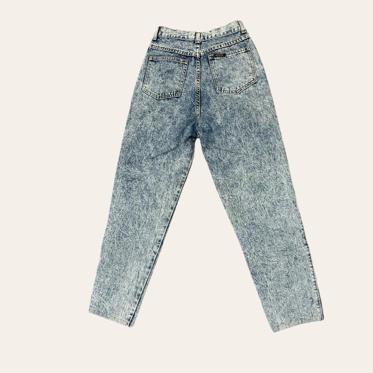 Sasson High-waisted acid wash mom jeans with a... - Depop