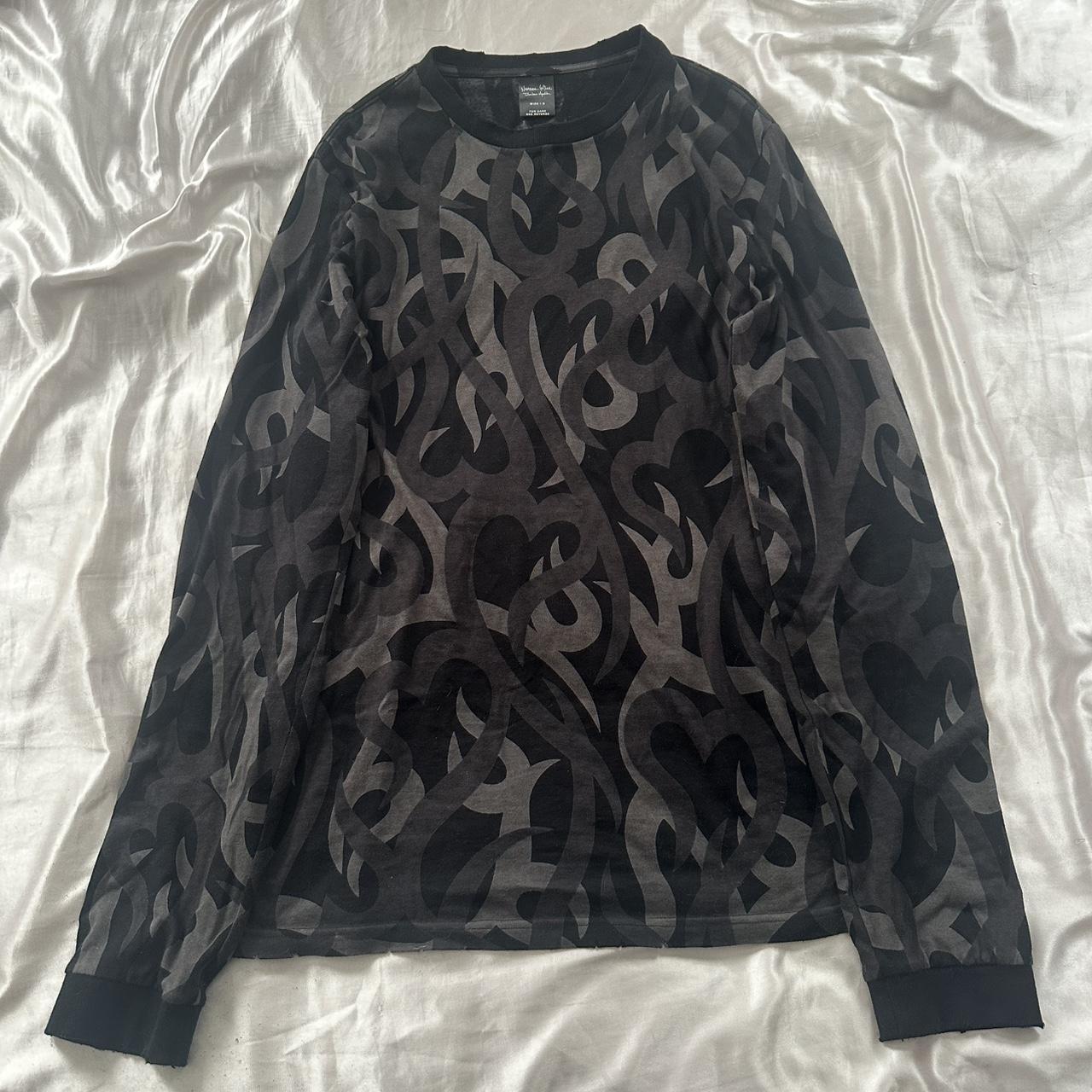 Number Nine Black Tribal Longsleeve Size 3 - Depop