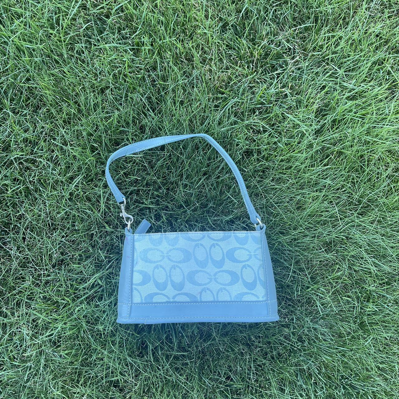 Coach light blue small purse -light stains on one... - Depop