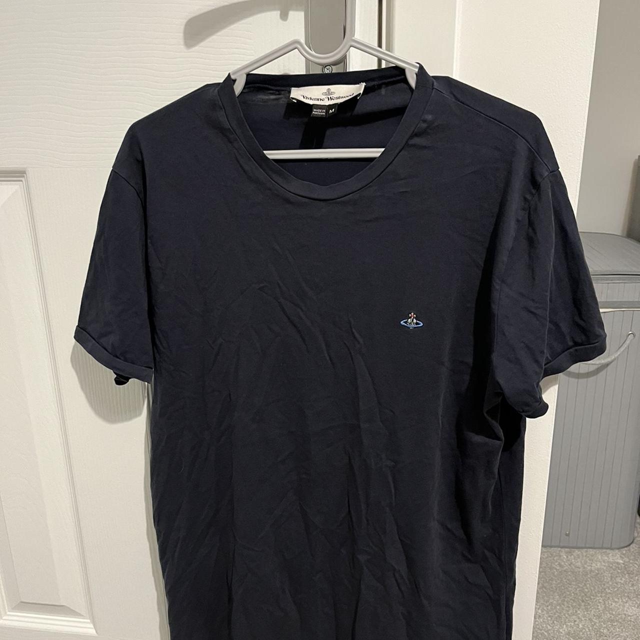 Vivienne Westwood Men's Navy T-shirt | Depop