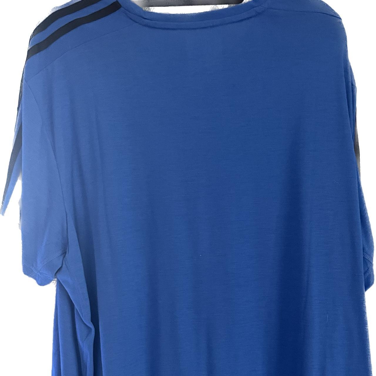 Adidas running T-shirt 🏷️ Blue #running #adidas... - Depop