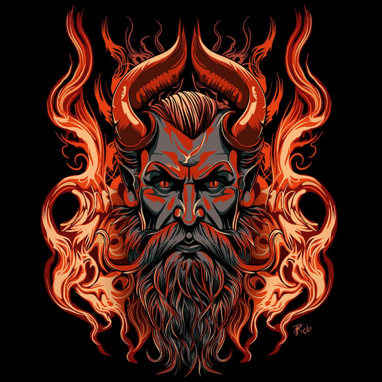 Horned God Black Hoodie Original design by Reb for... - Depop