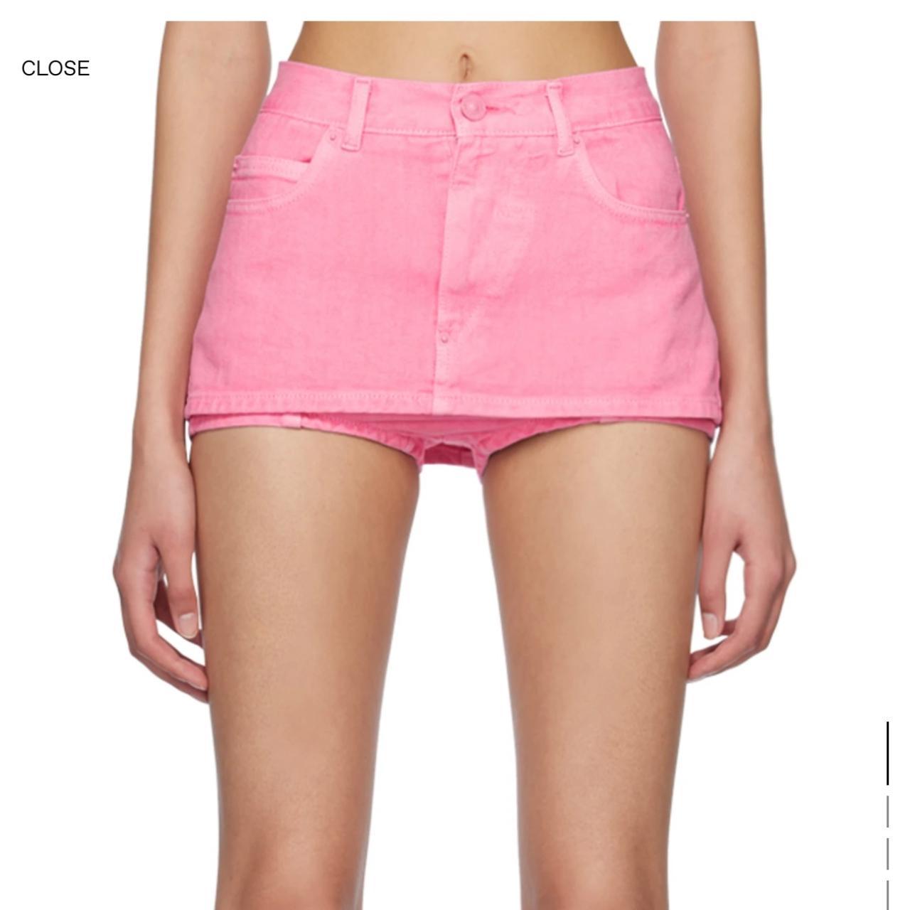 Pink Pushbutton Skirt for sale Size M, but can fit... - Depop