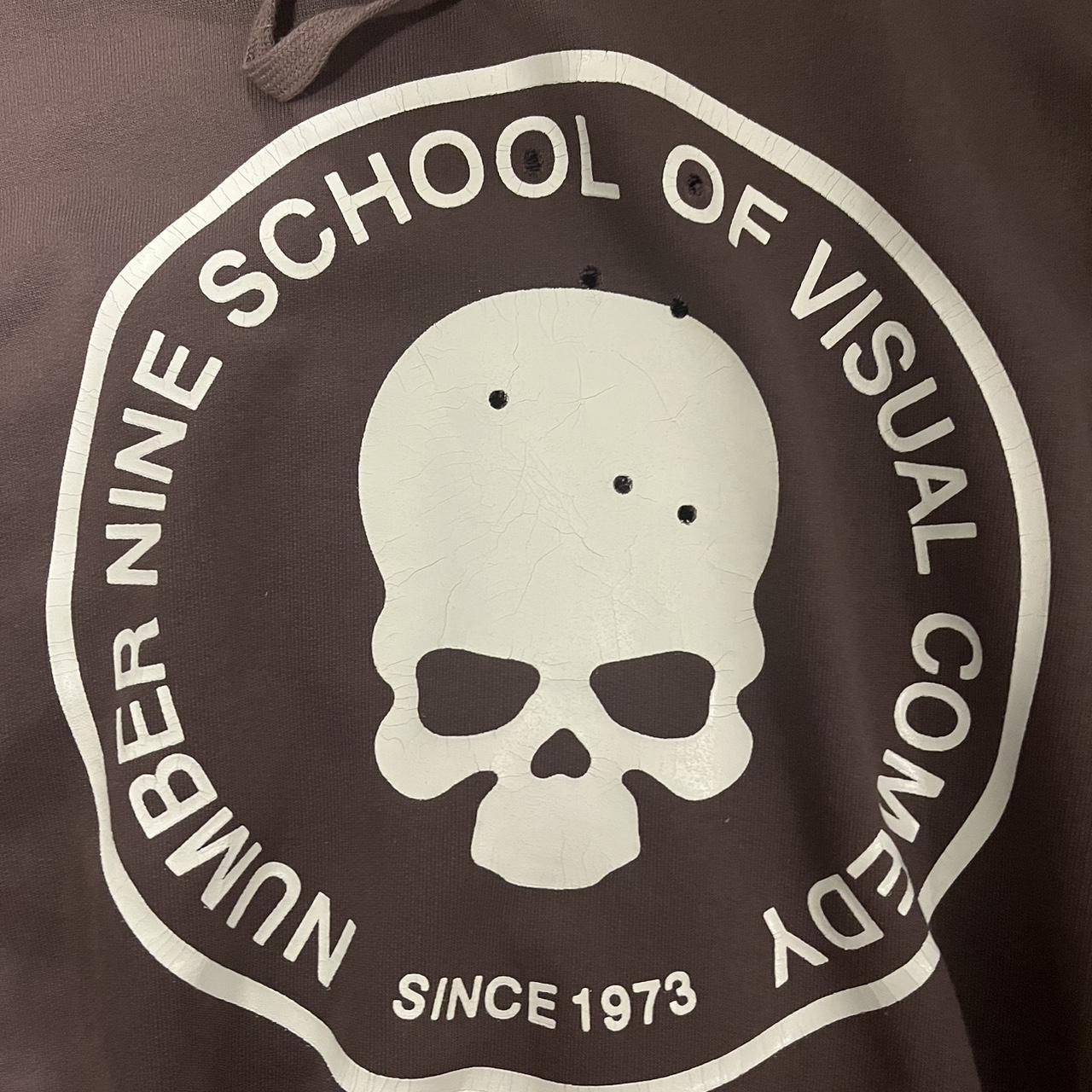 Number (N)ine Men's Brown and White Hoodie | Depop