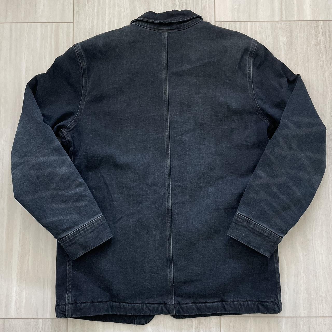 Medium Men Lee Workwear Chore Denim Jacket Sherpa... - Depop