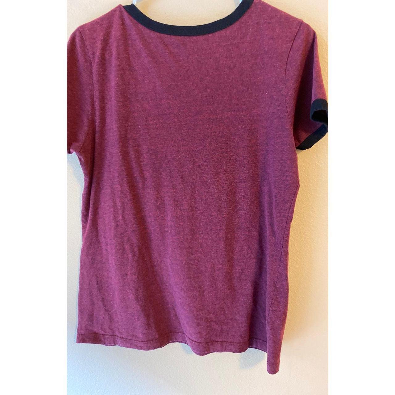 Harry Potter Hogwarts Maroon and black ringer... - Depop