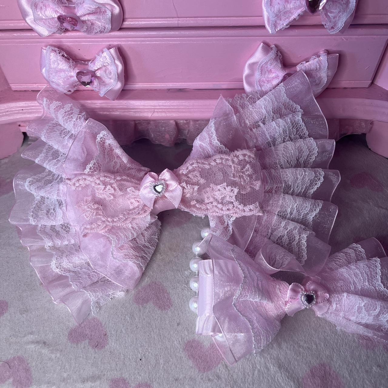LARGE handmade hime Gyaru bow! Made for big... - Depop