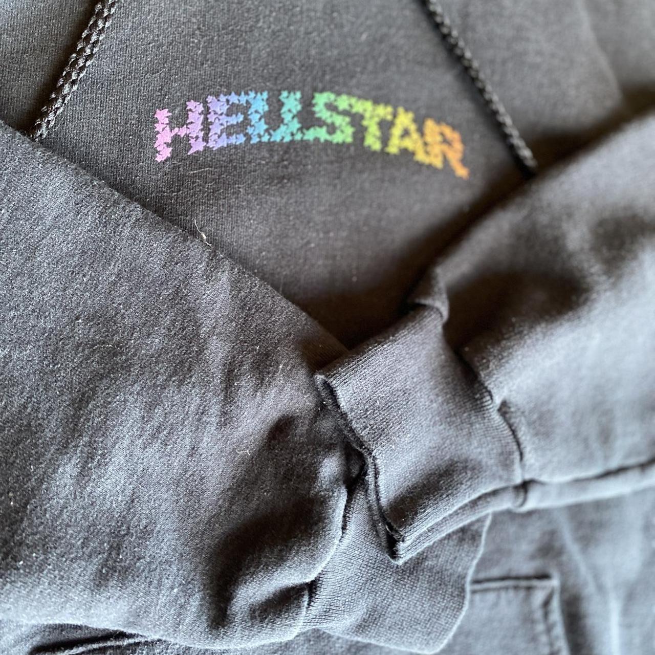 Hell Star hoodie Rainbow stars Chest 23 in Length... - Depop