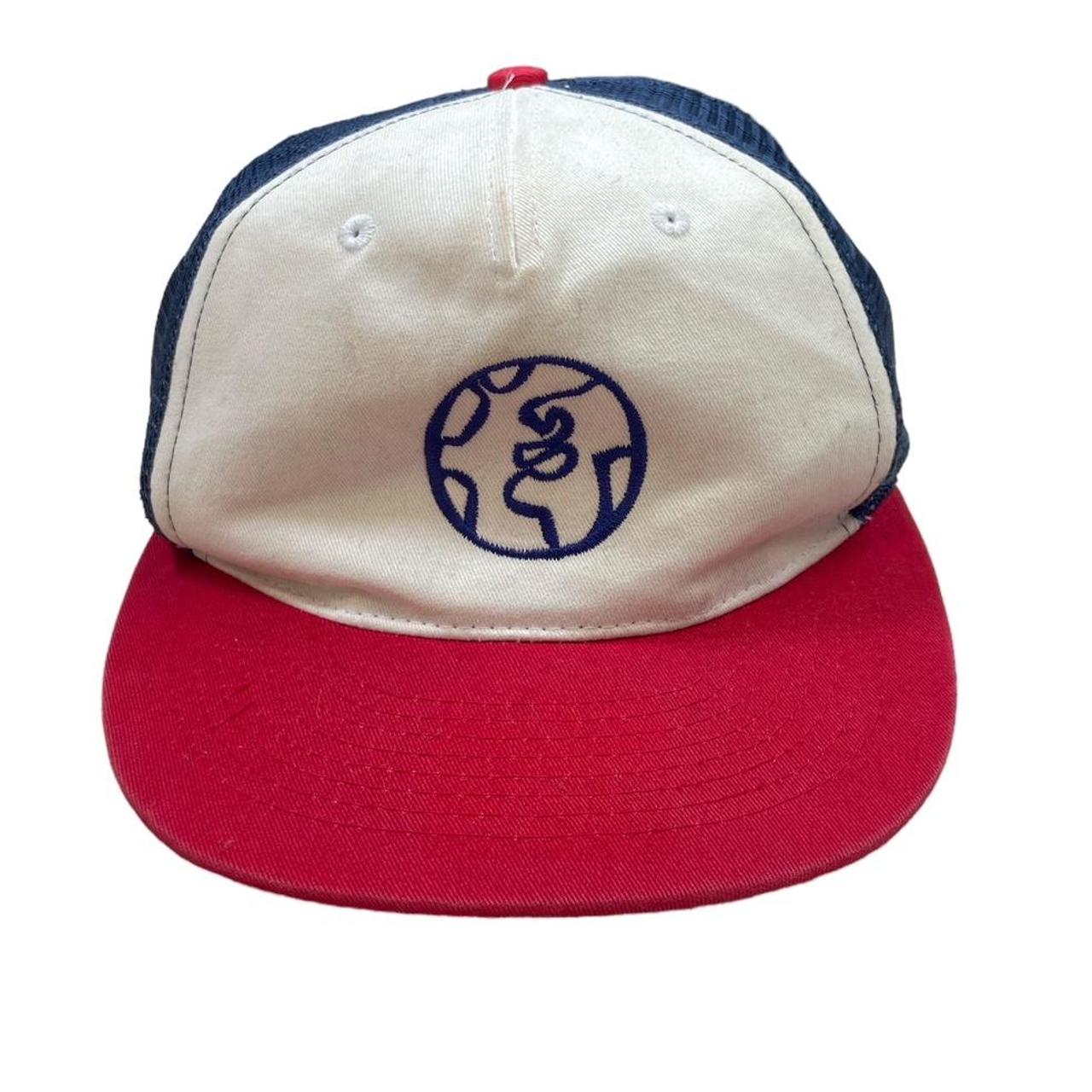 Vintage Earth Hat / Cap Printed on a Beechfield... - Depop