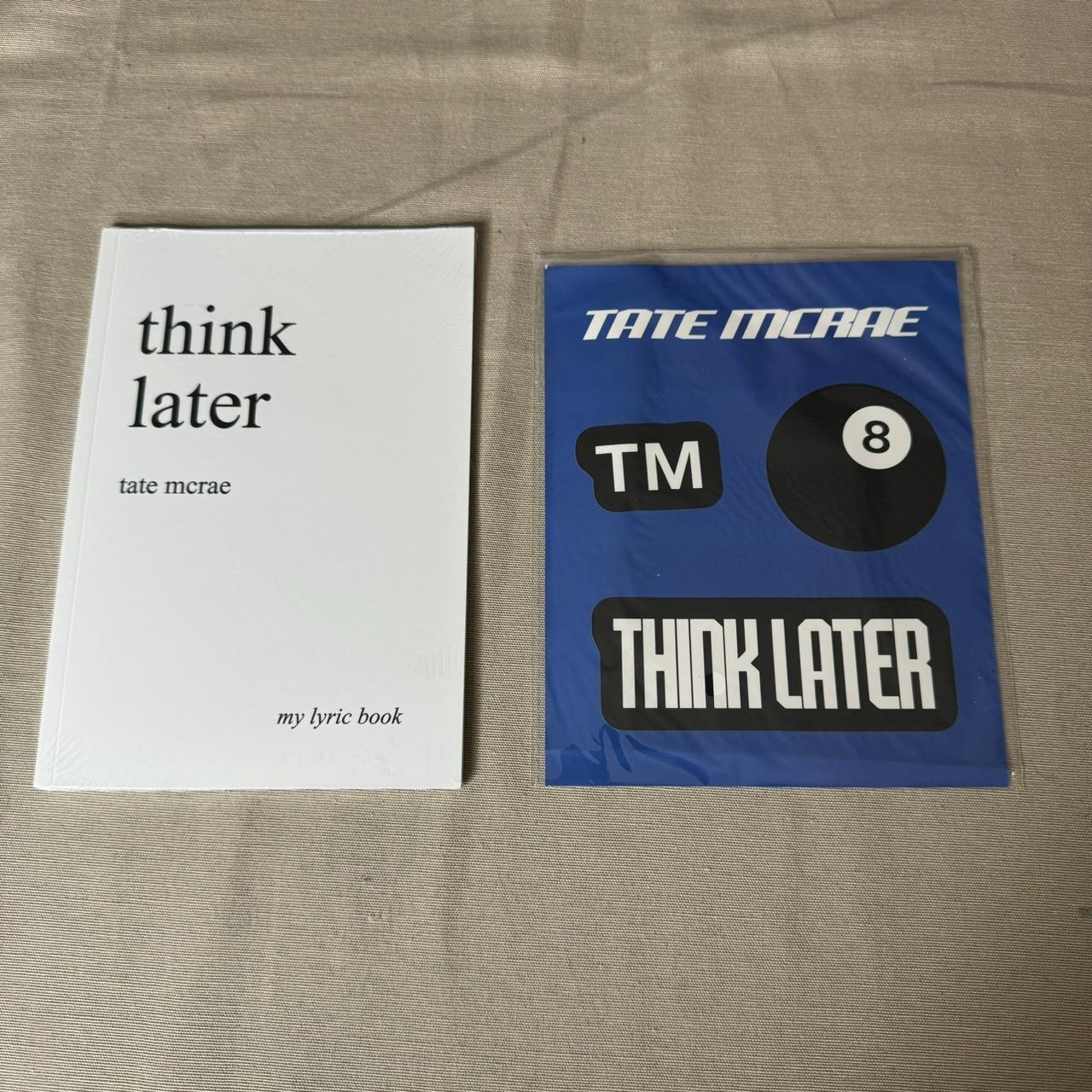 Tate Mcrae Think Later Lyric Book and Sticker Sheet... - Depop