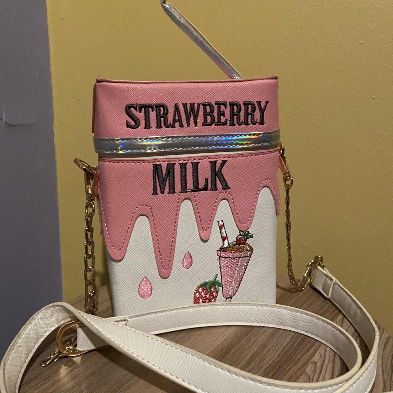 Strawberry Milk purse Super cute, very light signs... - Depop