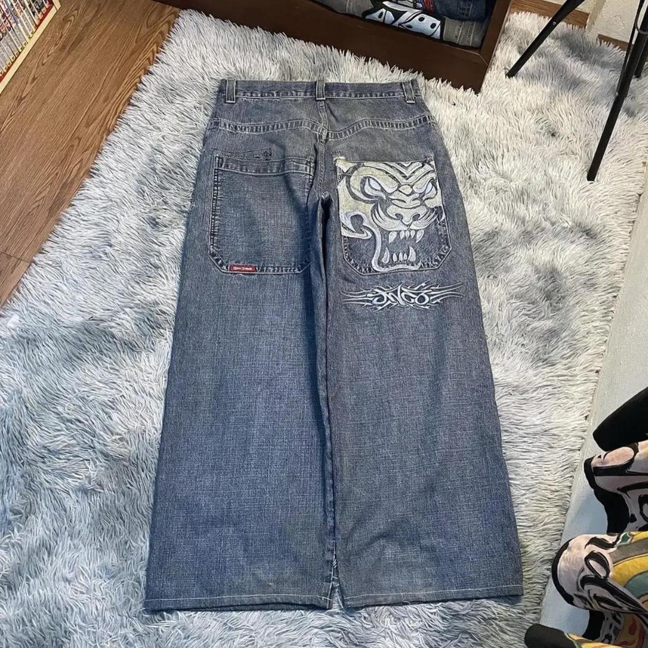Unisex Gothic Street Style Jeans - Depop