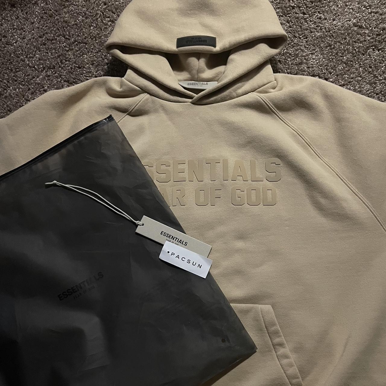 Essentials FOG Sand Hoodie (Fear Of God) Straight... - Depop