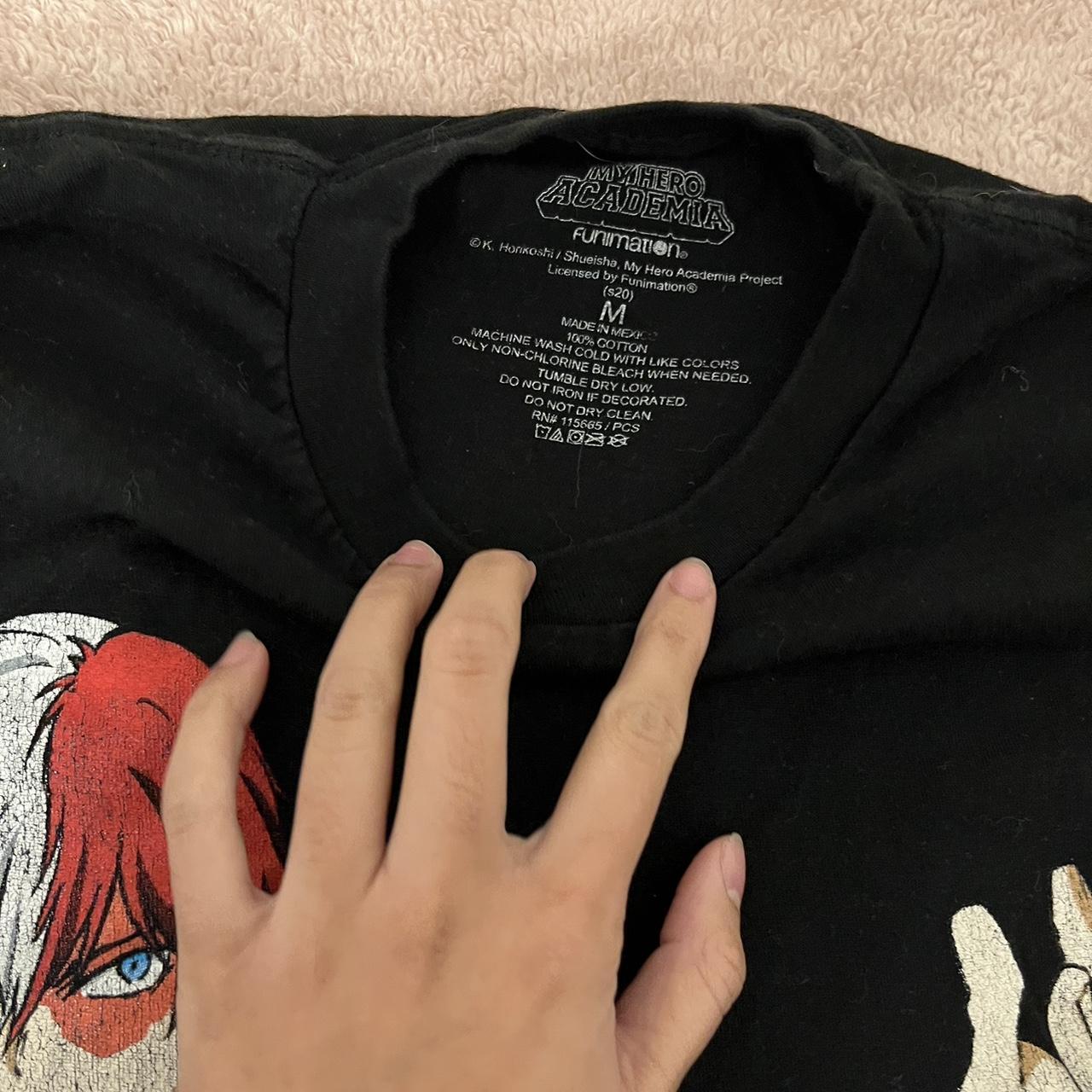 My Hero Academia Todoroki Shirt Cropped Size: M -... - Depop