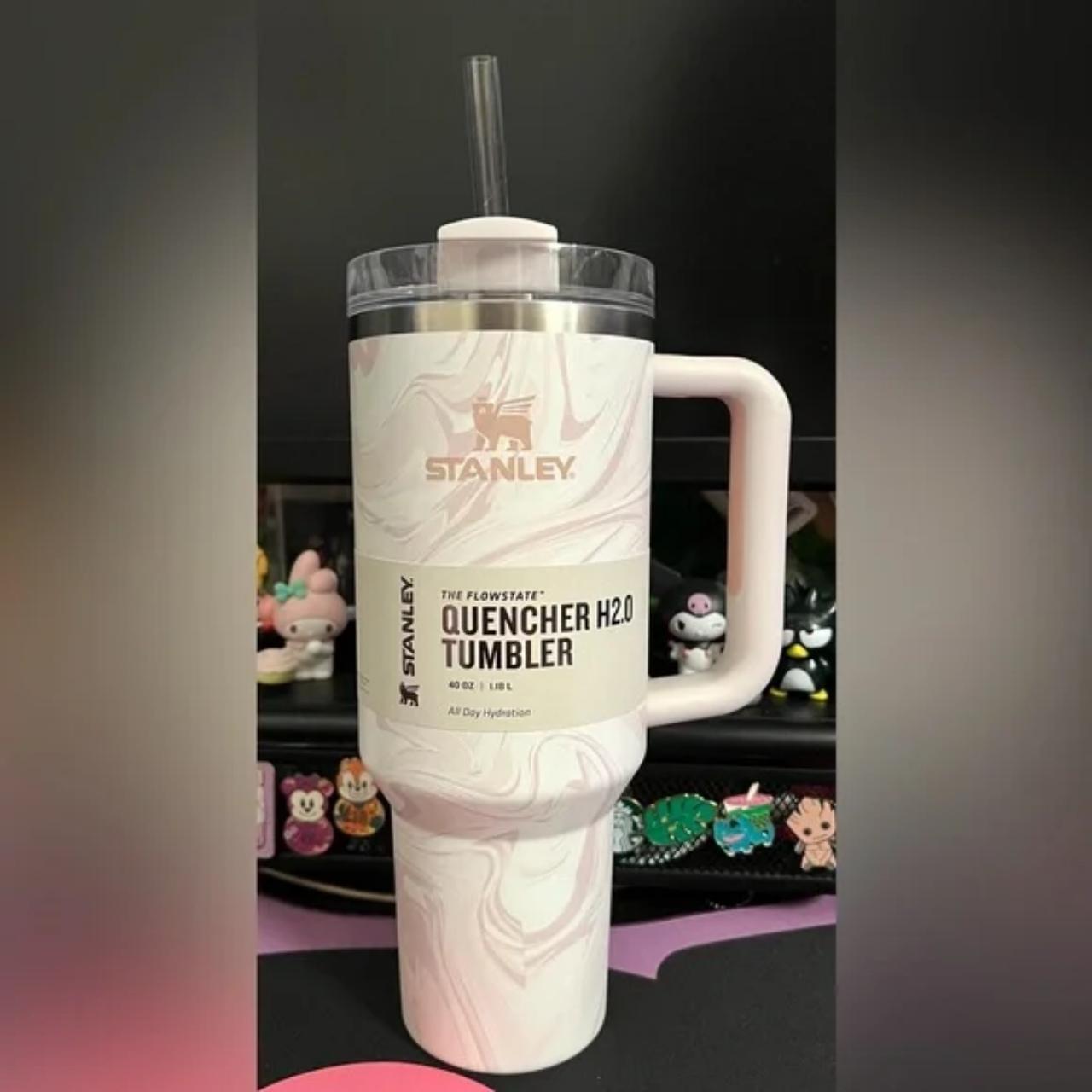 Stanley 40oz Rose Quartz Swirl 2.0 Tumbler brand... - Depop