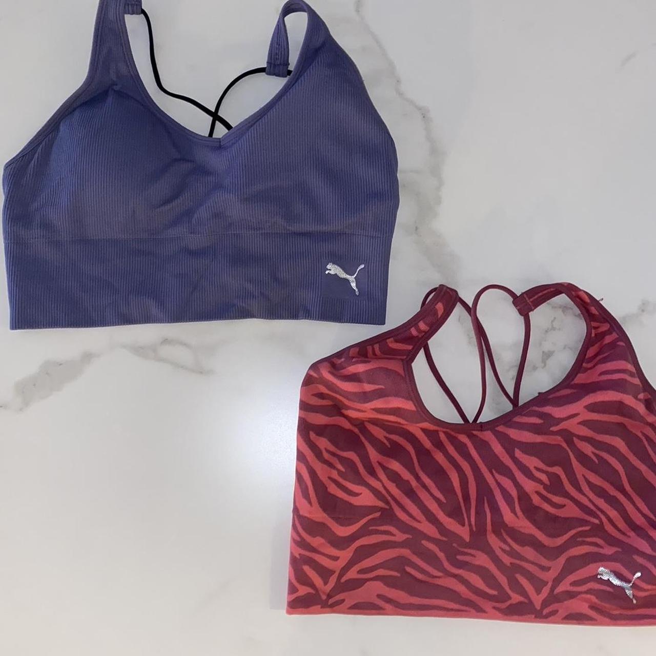 Cute puma sport bras 🩷 Wore only 1 time.. size... - Depop