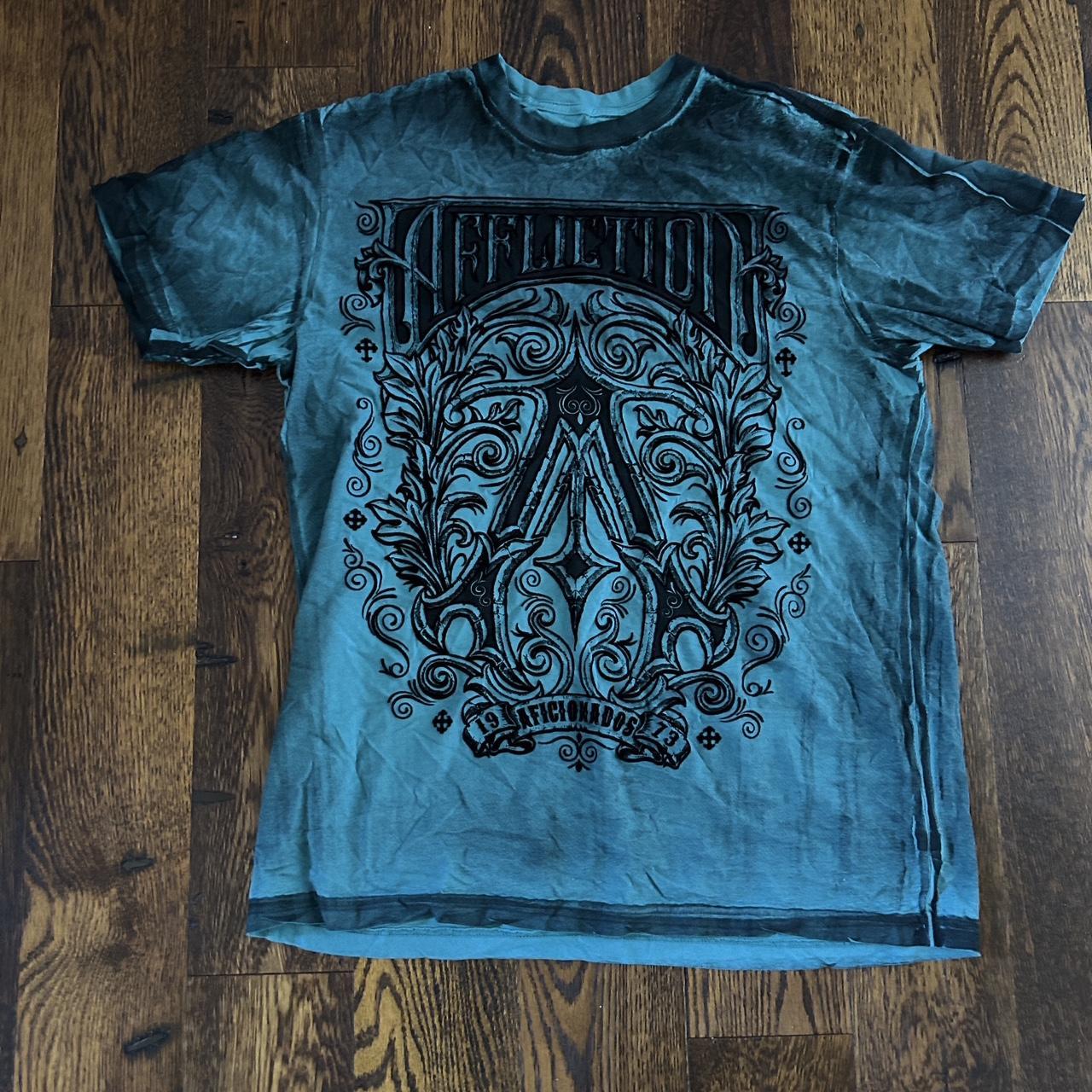medium teal affliction t #affliction #sematary #emo... - Depop