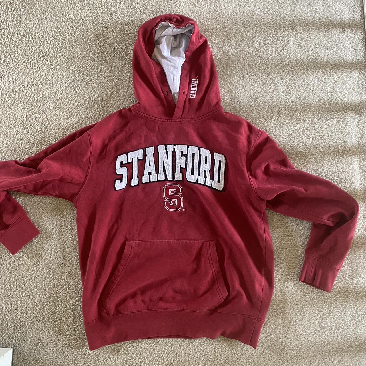 stanford university embroidered hoodie! size... - Depop