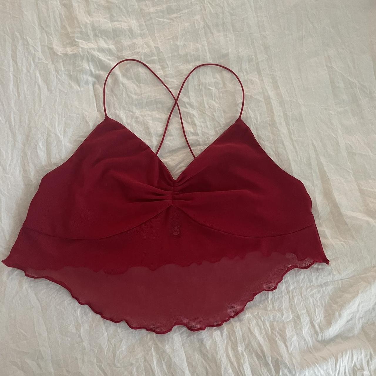 Garage Women's Red Crop-top | Depop