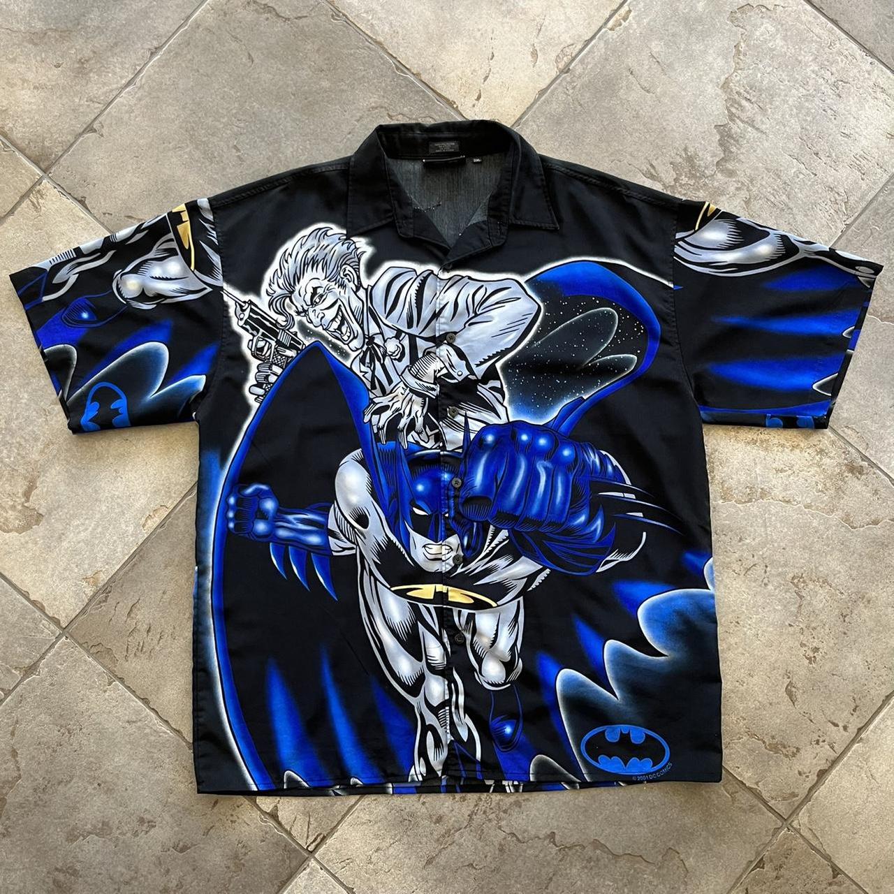 Vintage Vtg Crazy Graphic Y2K Batman Joker All Over... - Depop