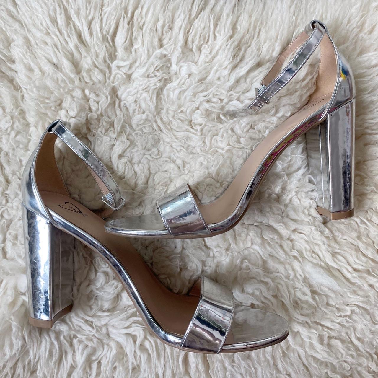Windsor Women's Silver Sandals | Depop